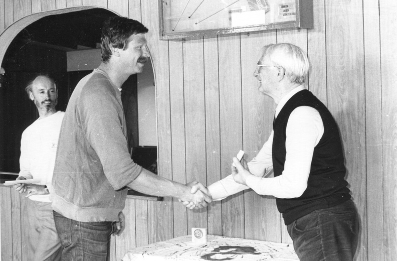 Presentation to Grant Brown by Les Coad